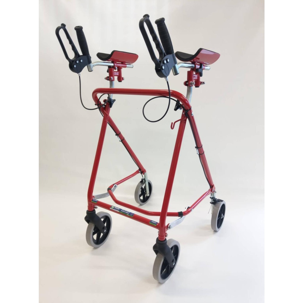 Easy Folding Rehab Forearm Walker with Brakes 2 (8")Castors/2 (8 ...